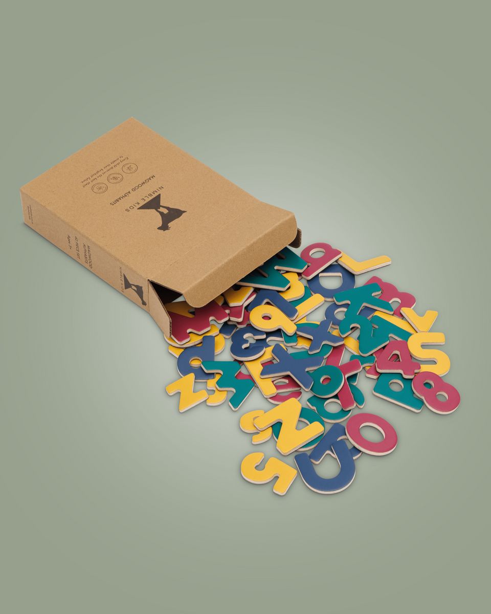 Magwood Alphabits Wooden Fridge Magnets for Kids - Educational and Fun ...