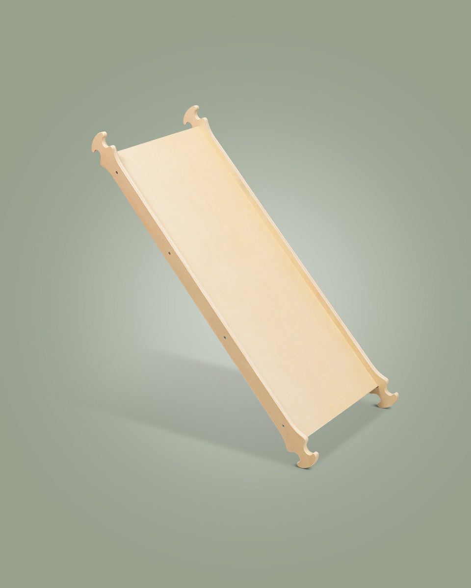 Standard Ramp Slide, Natural | Nimble Kids | Wooden Climbing Frames for ...