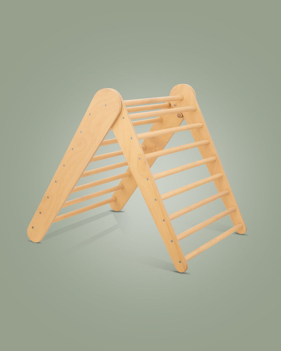 Foldable Large Pikler Climbing Frame, Natural | Nimble Kids